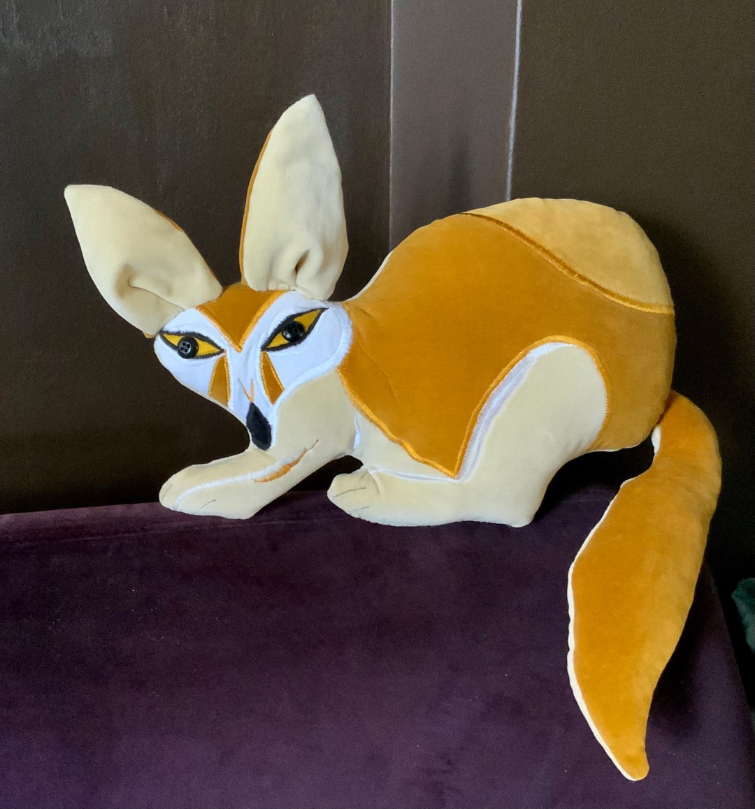 Golden Fennec Fox Shaped Animal Cushion /pillow Handmade Using - Etsy
