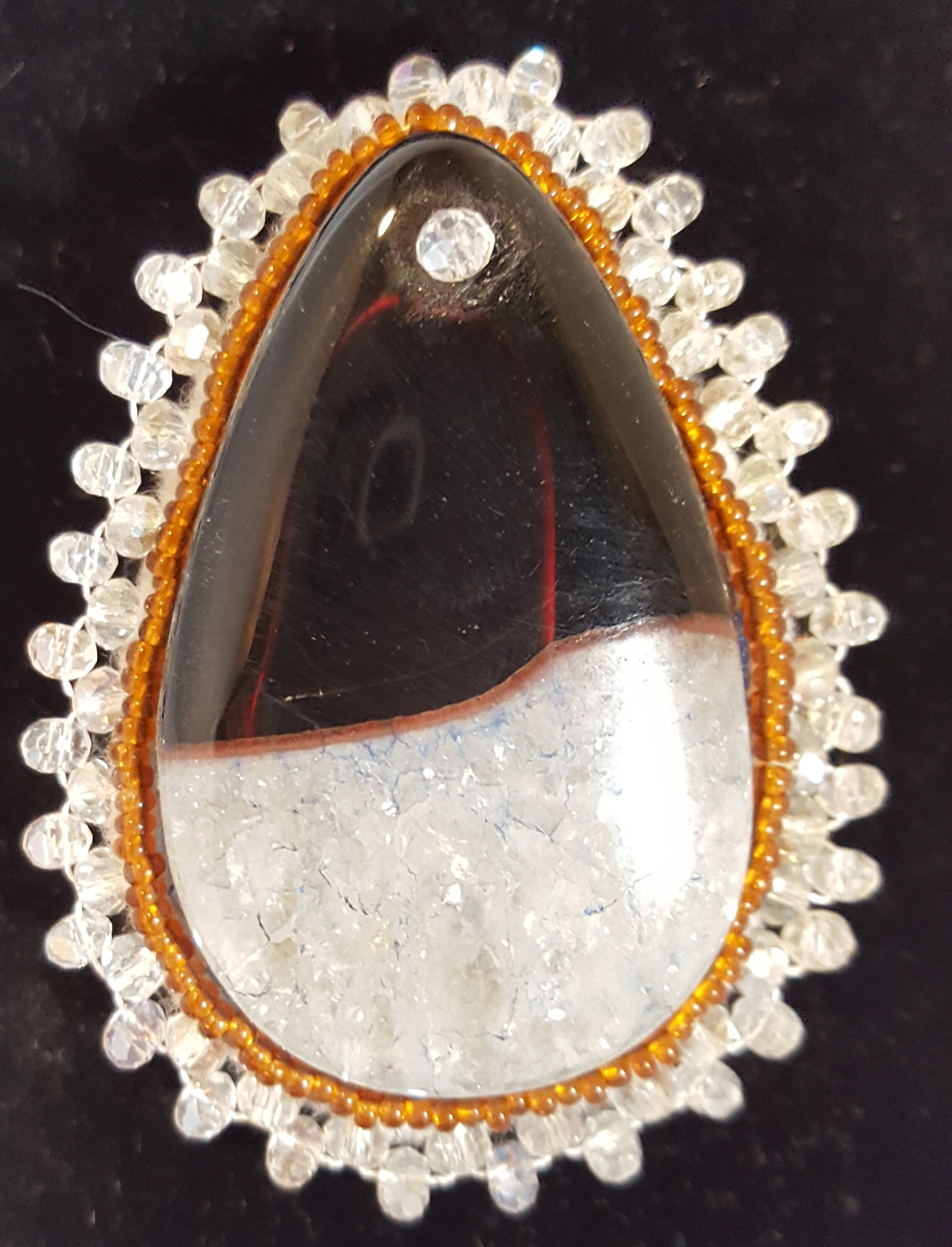 Stone Beaded Brooch - Etsy