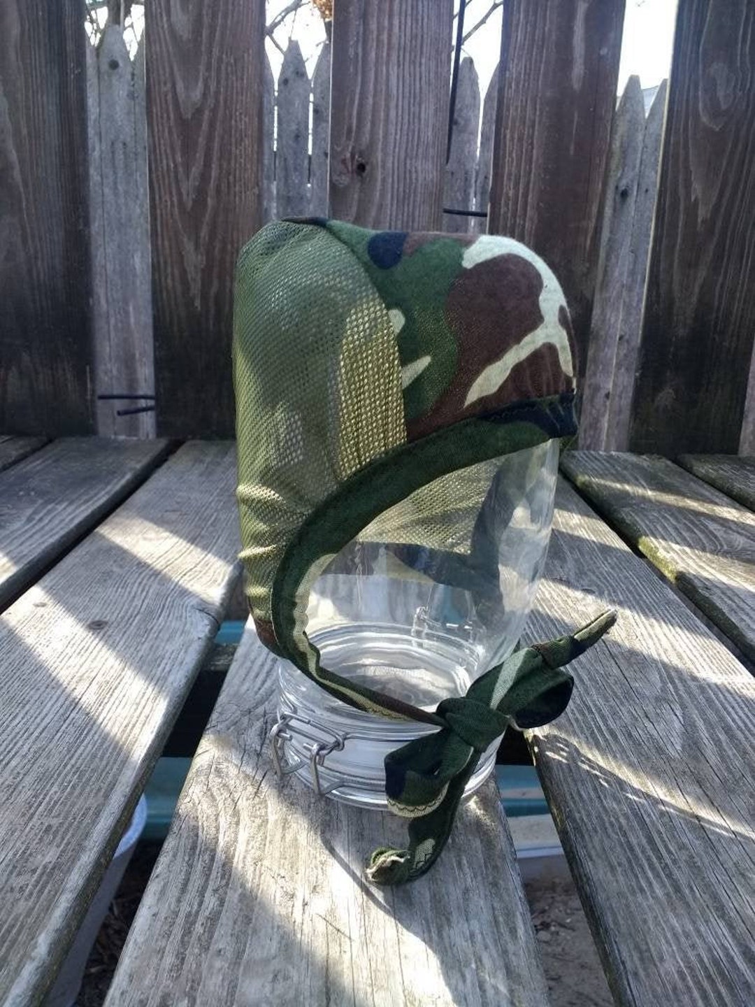 Ready to Ship Green Camo Hearing Aid Cap With Olive Green Mesh for ...