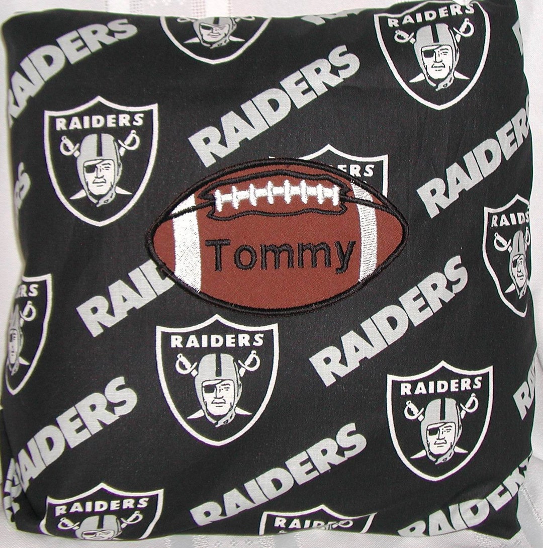 Las Vegas Raiders Personalized Football Pillow - Etsy
