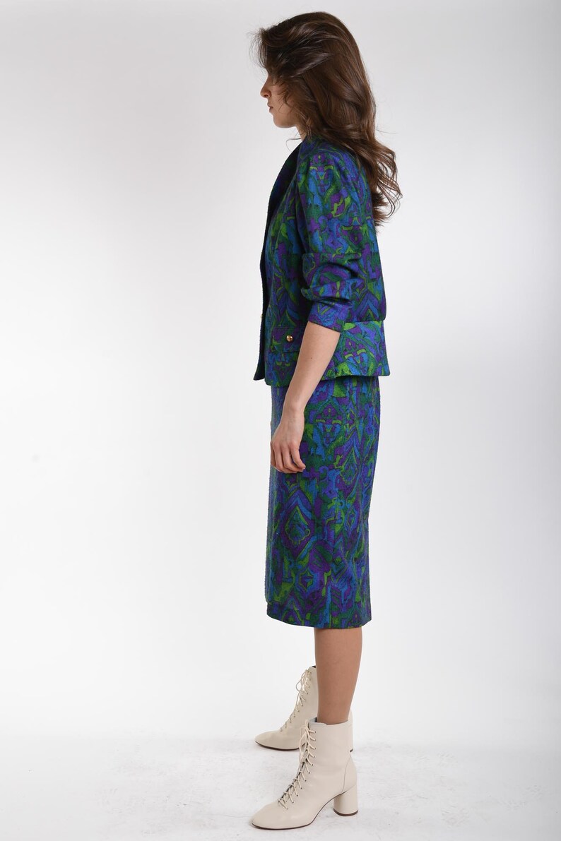 1960s Two Piece Dress JACKET and SKIRT Set 60s Mod Dress Suit - Etsy