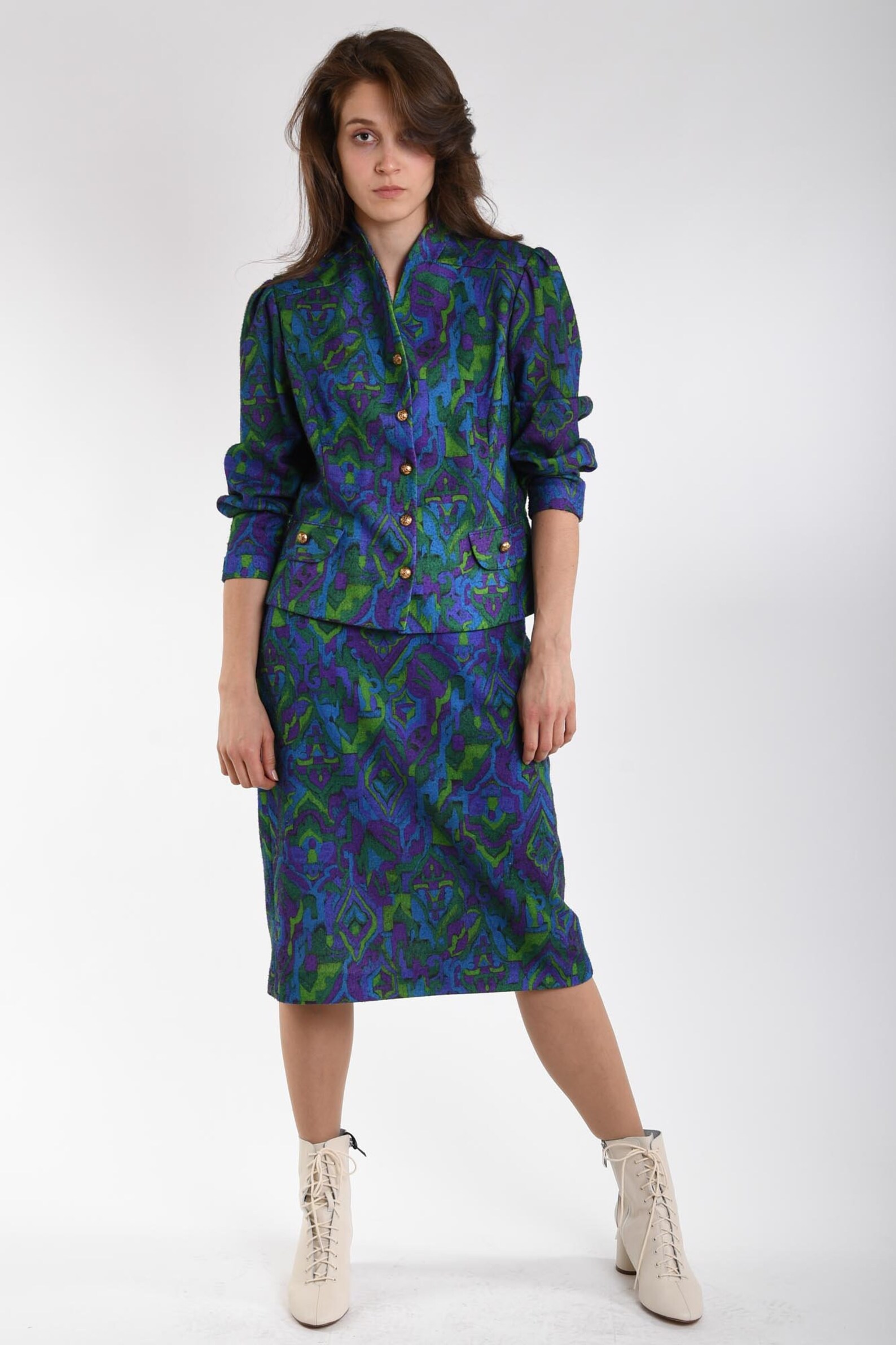 1960s Two Piece Dress JACKET and SKIRT Set 60s Mod Dress Suit - Etsy