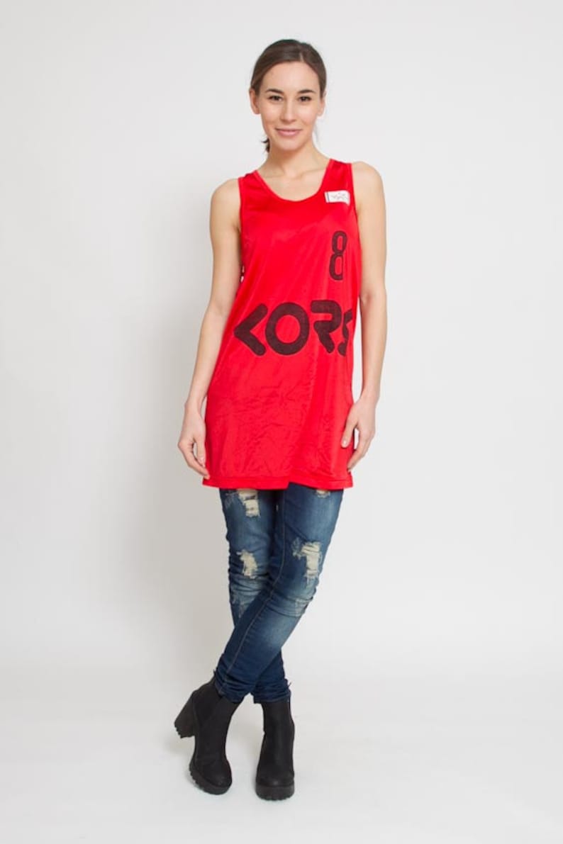 1980s Basketball Jersey Vintage 80s Red Tank Top Olympic - Etsy