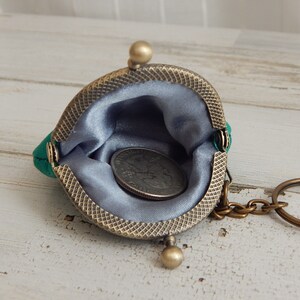 Floral Design Mini Coin Purse With Key Chain - Etsy