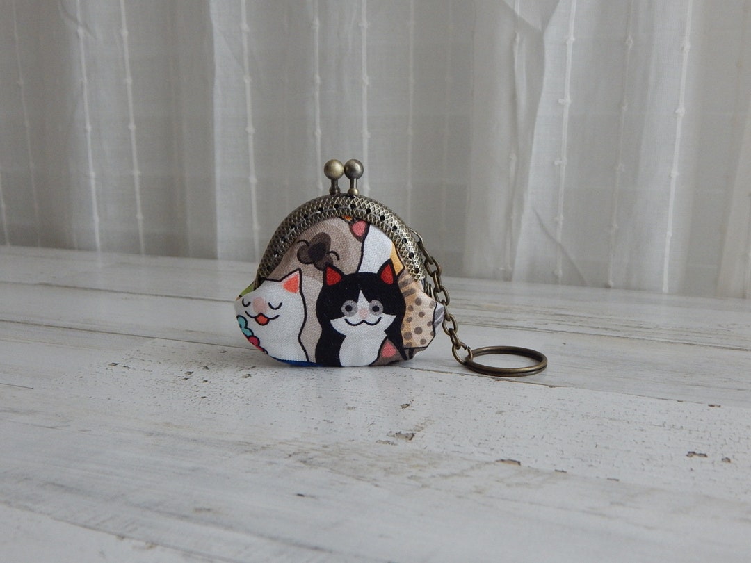 Cute Cats Mini Coin Purse With Key Chain - Etsy