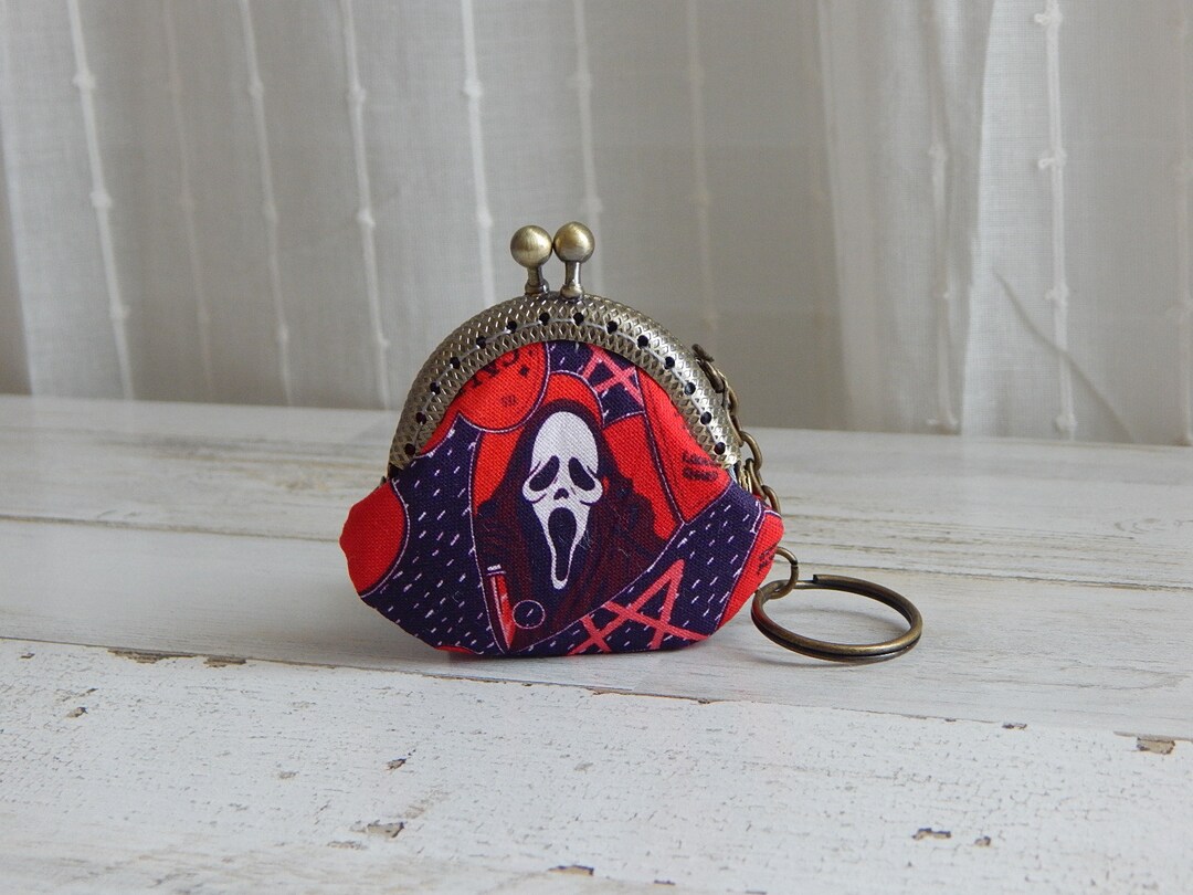 Scream Horror Design Mini Coin Purse With Key Chain - Etsy