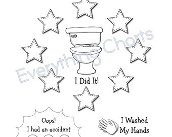 Printable PDF Instant Download Turtle Potty Training Chart for Children ...