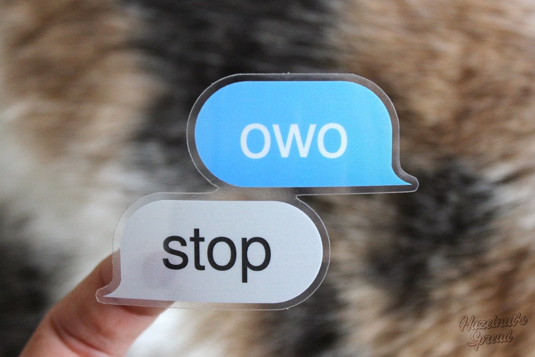 Owo Clear Vinyl Sticker | Funny Sticker | Waterproof Sticker | Laptop ...