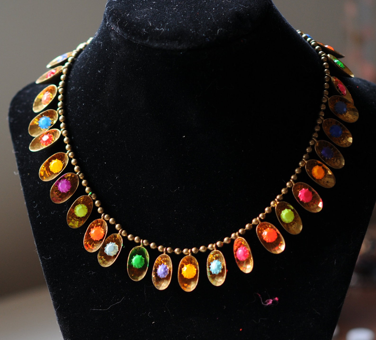 Gorgeous, Gold-toned, Neon Painted Rhinestones - Etsy Denmark