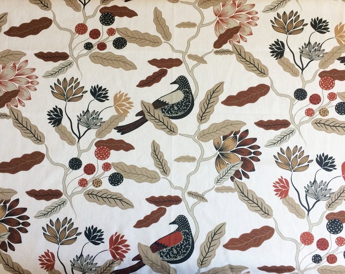 Leaf Print Fabric / Scandinavian Fabric / Upholstery Fabric / Swedish ...