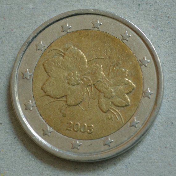 2 Euro Fehler münze / 2003 Finnland Münze / Blumen Münze | Etsy