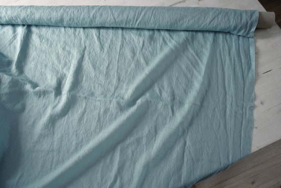 OEKO-TEX Ice Blue Linen Fabric by the Yard / Lightweight Linen - Etsy