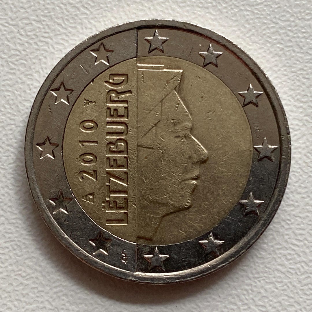 2 Euro Coin 2010 Letzebuerg/luxembourg / the Grand Duke Henri - Etsy
