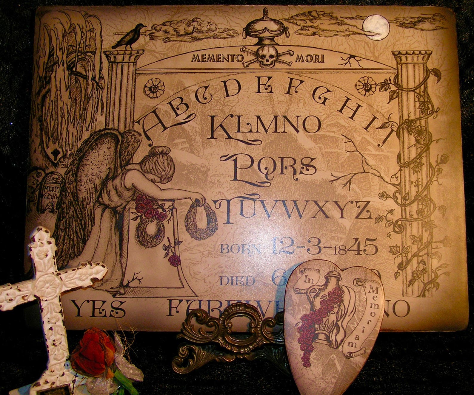 Memento Mori Victorian Mourning Ouija Board~spirit Board - Etsy
