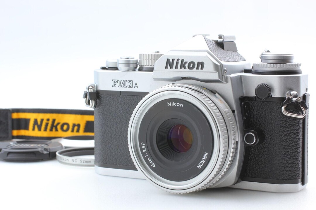 Nikon FM3A Silver Film Camera AI-S 45mm F2.8 P Lens W/ Strap [MINT] - Etsy