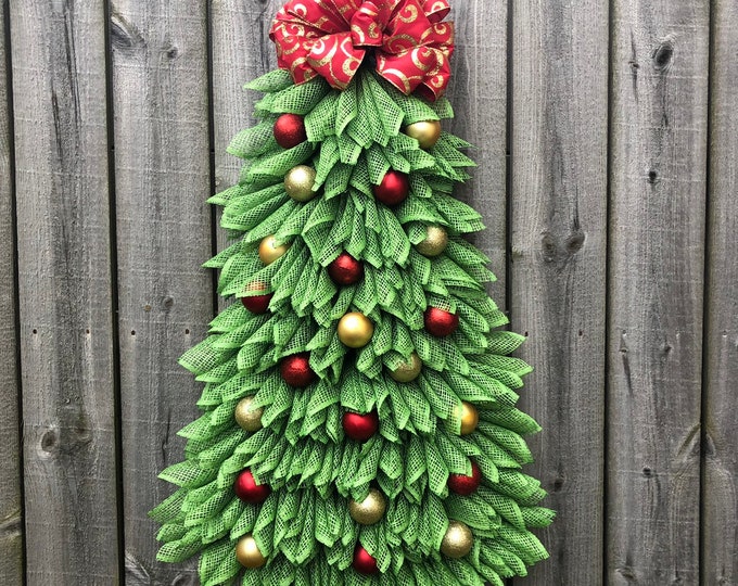 Christmas Tree Wreath, Christmas Wreath, Christmas Decor, Christmas ...
