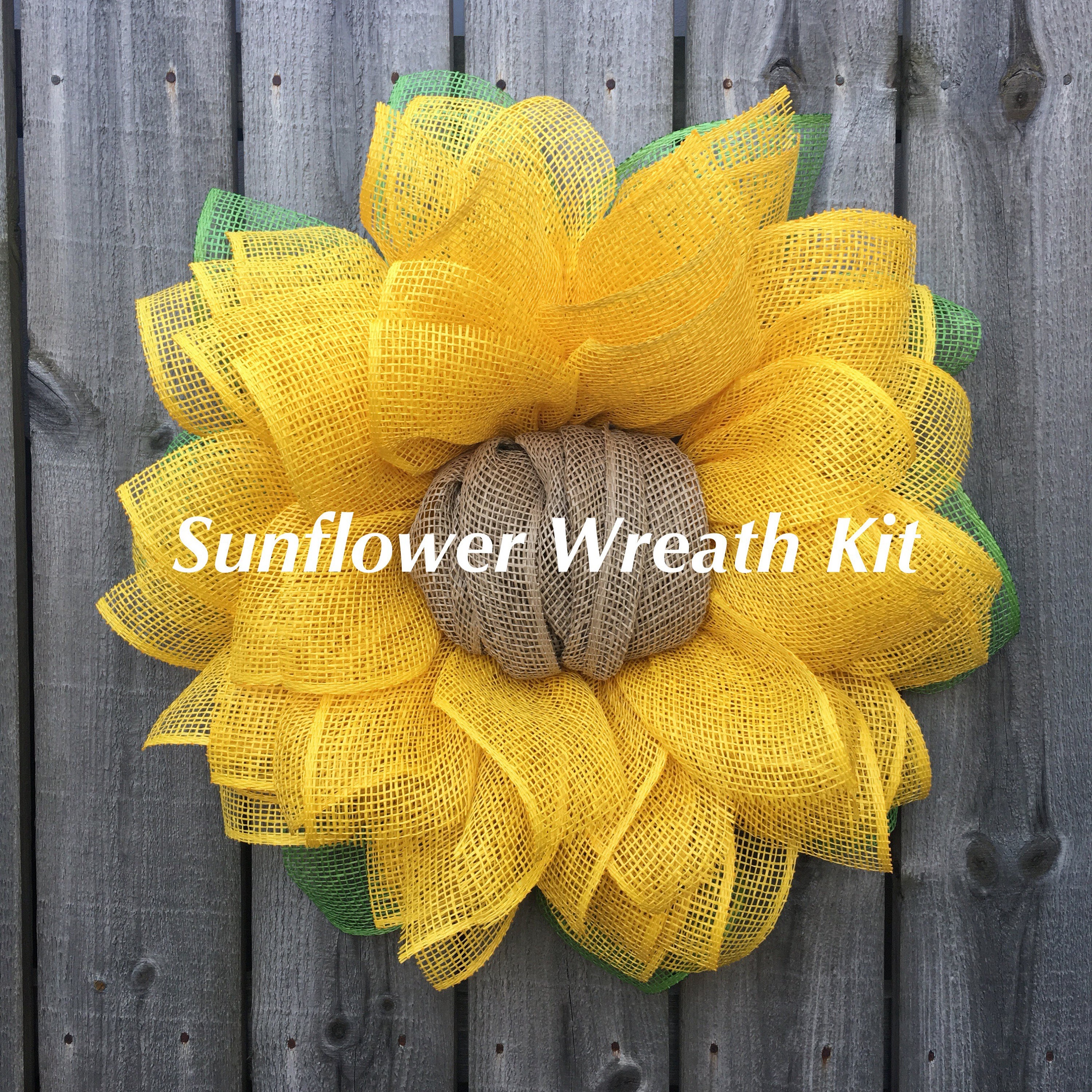 Sunflower Wreath Kit Julie's Wreath Boutique Sunflower | Etsy