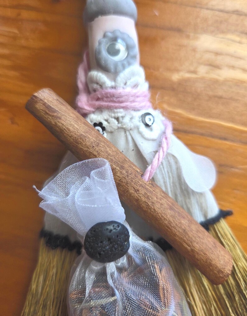 Rustic and Elegant Herb Mini Broom With Watchful Eye and Aroma Sachet ...