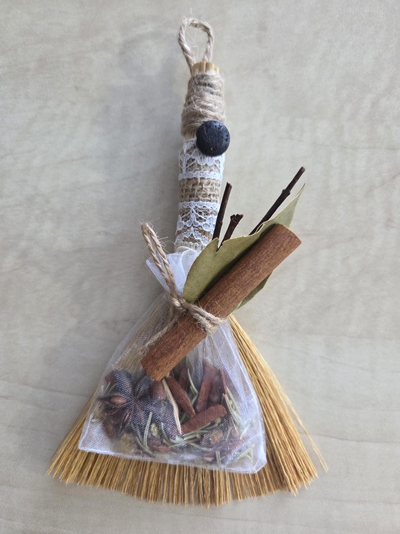 Rustic Herb Mini Broom, Home Blessing, Good Energy Gift - Etsy