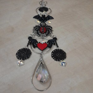Gothic Bat, Spider & Devil Heart Suncatcher: Alloy Window Charm - Etsy