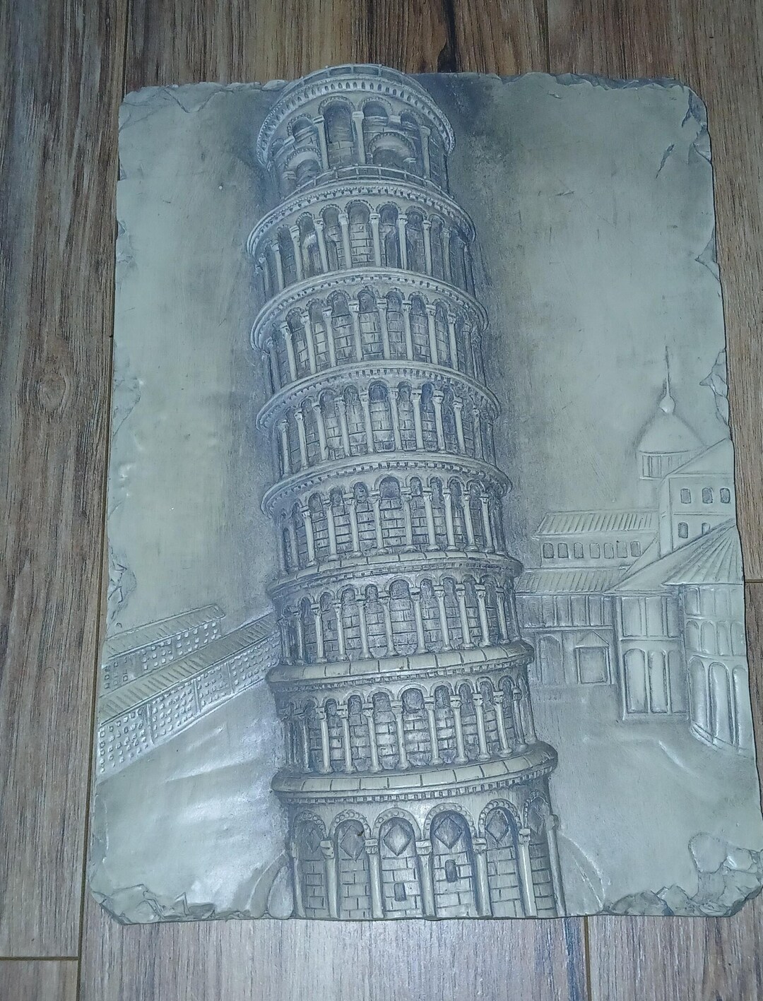 Leaning Tower of Pisa High Relief Wall Art Heavy Plastic Like Material ...