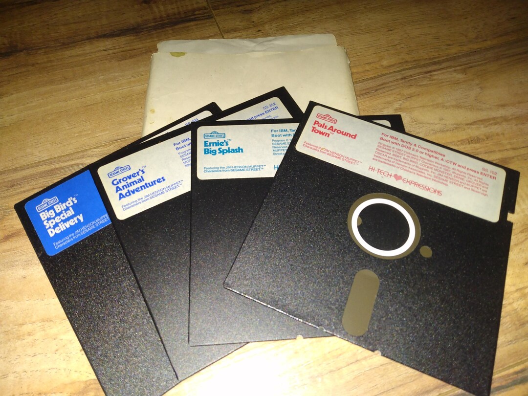 Vintage Lot of Sesame Street Computer Games on Floppy Disk - Etsy