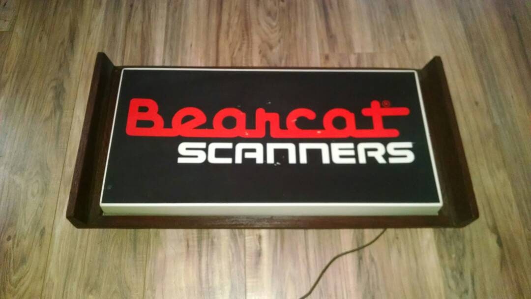 Vintage Bearcat Scanners Light up Sign - Real Wood Dealership Decor - Etsy