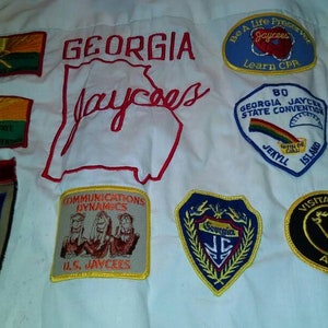 Vintage Georgia Jaycees Shirt With Patches Sized Large Bowling Shirt - Etsy