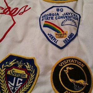 Vintage Georgia Jaycees Shirt With Patches Sized Large Bowling Shirt - Etsy