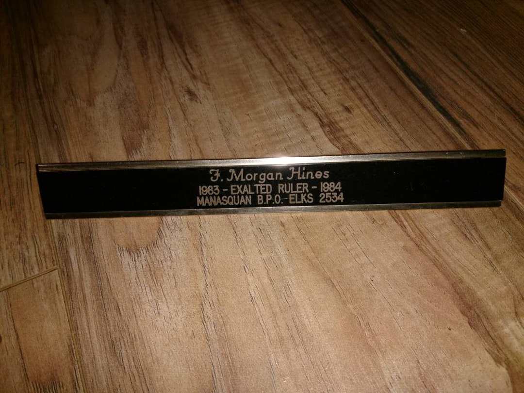 1983 Exalted Ruler Elks Club Desk Nameplate - Etsy