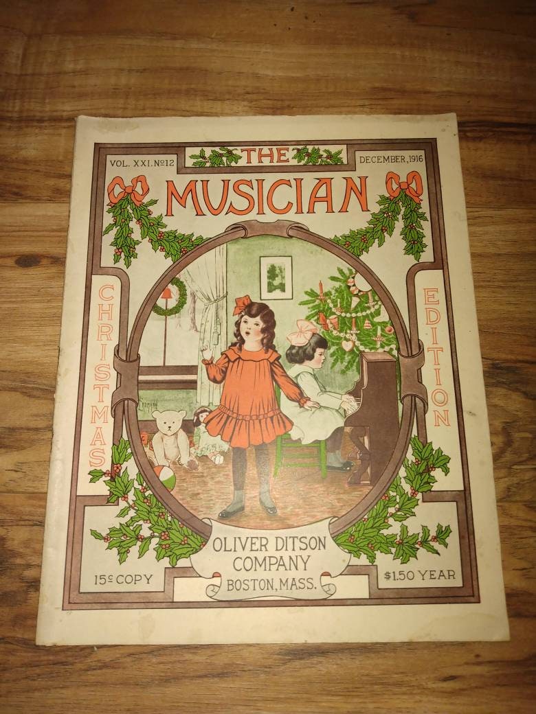 December 1916 the Musician Magazine Christmas Edition Oliver Ditson ...