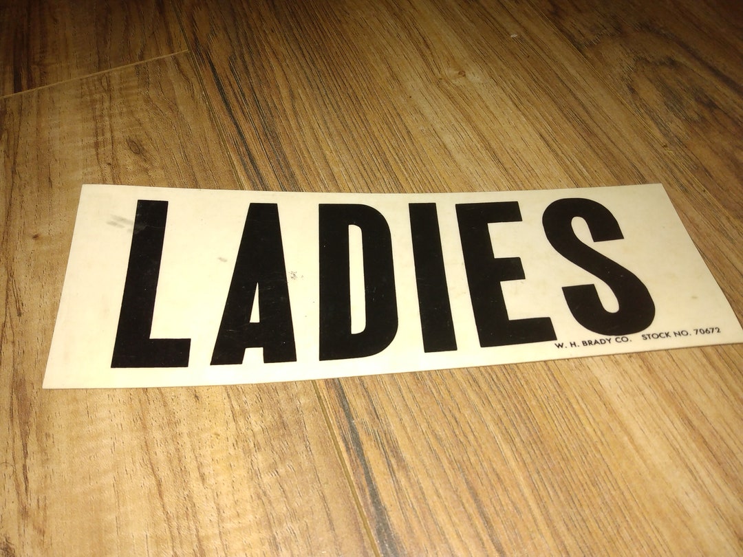 Vintage W.H Brady Ladies Restroom Decal - Etsy