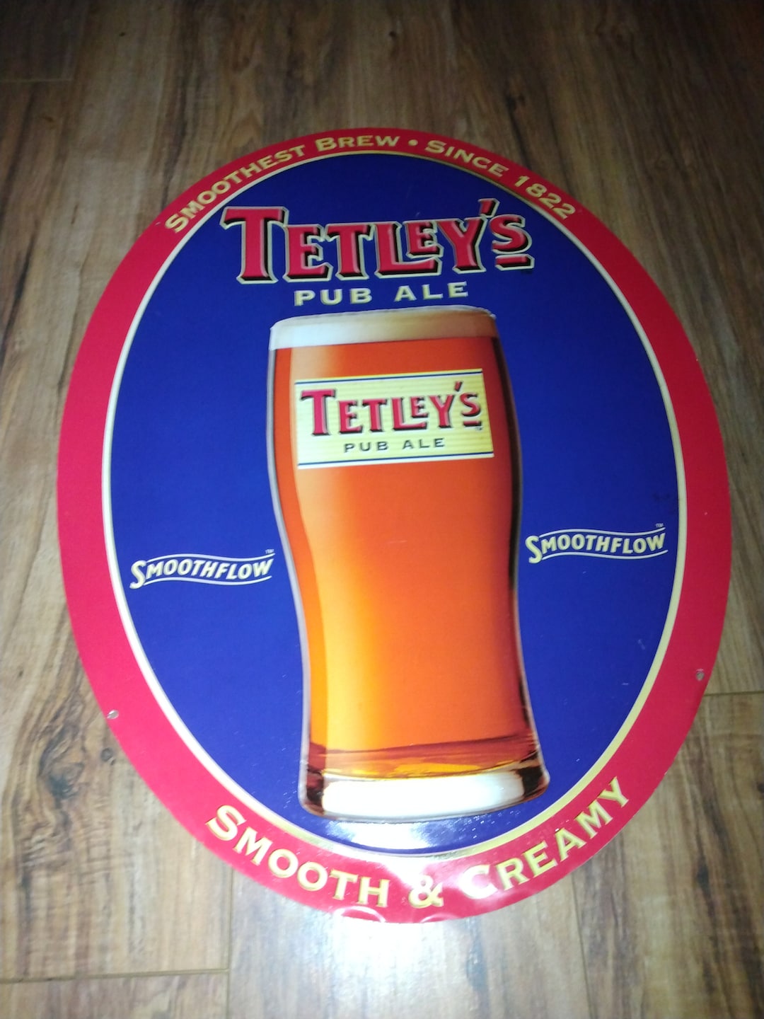 Vintage Tetley's Pub Ale Embossed Metal Sign - Etsy