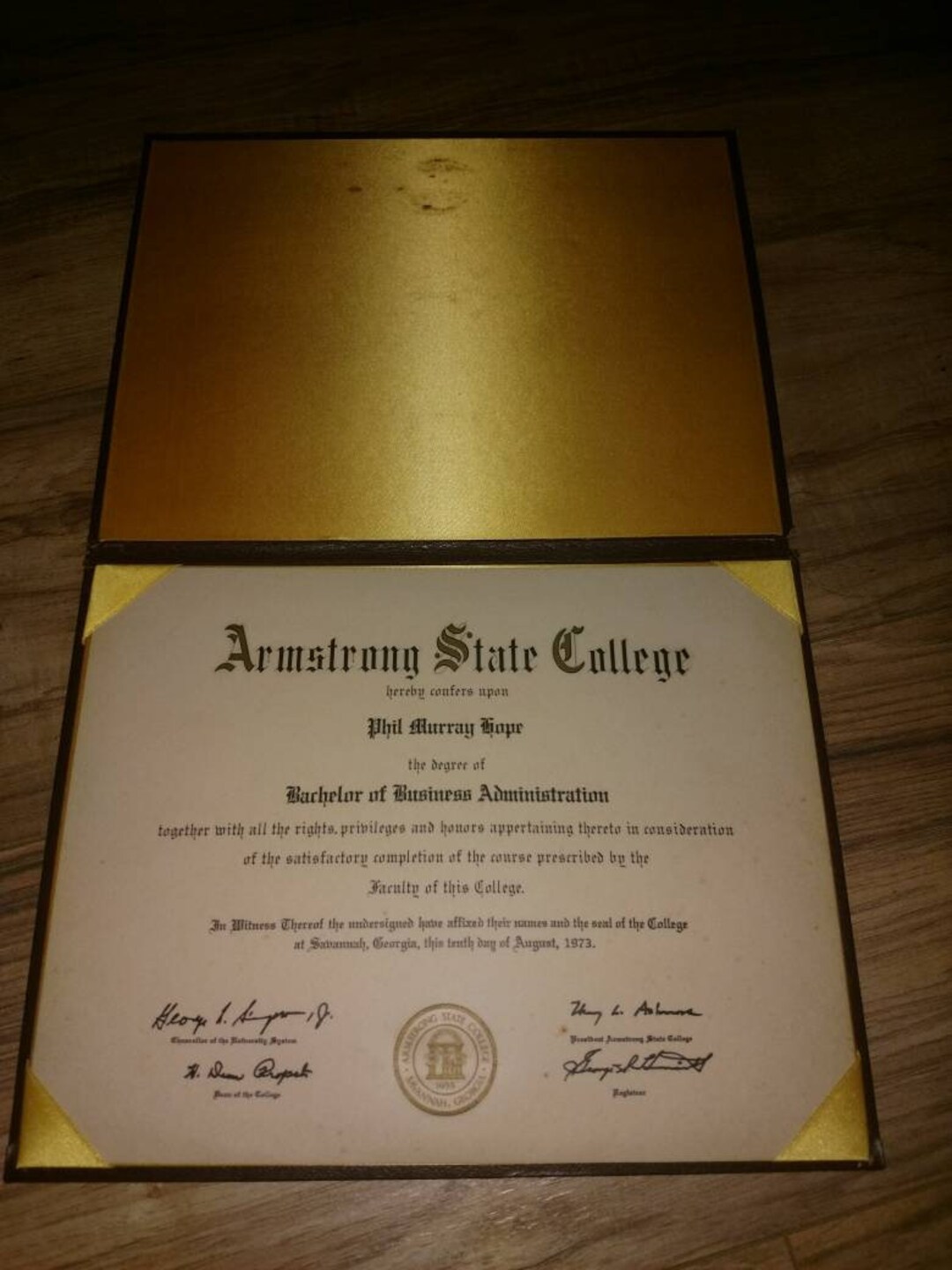 Vintage 1973 Armstrong State College Degree - Etsy