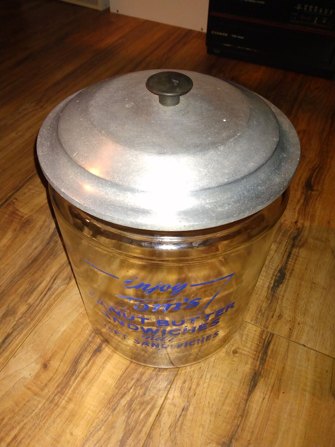 Large Vintage Toms Peanut Butter Sandwiches Jar With Lid - Etsy