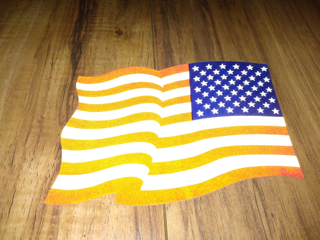 Vintage 3M Reflective American Flag Decal Sticker - Etsy