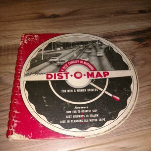 Vintage Dist O Map Measures Distances Between Cities in Every - Etsy
