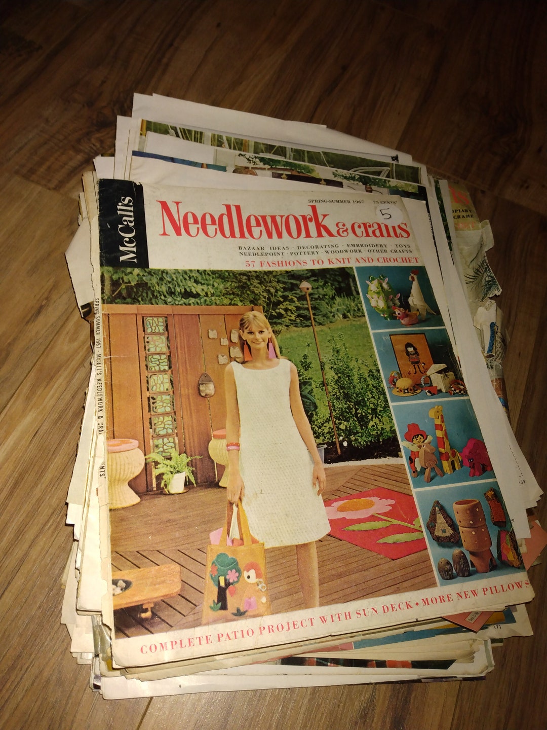 Large Lot of Vintage Needlework Etc Magazine Fragments for Inspiration ...