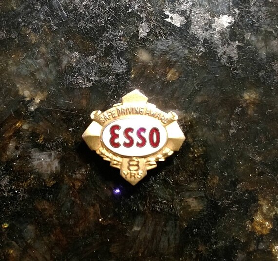 Vintage Esso 10k Gold 8 Year Safe Driving Award Pin - Etsy