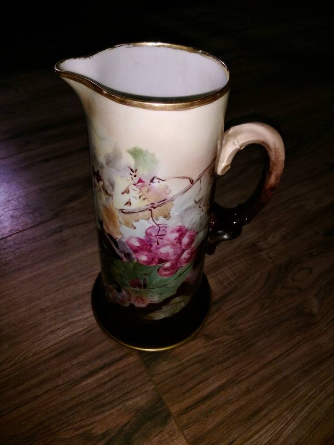 Antique JPL France Pitcher Tankard Grapes Leaves Flowers - Etsy