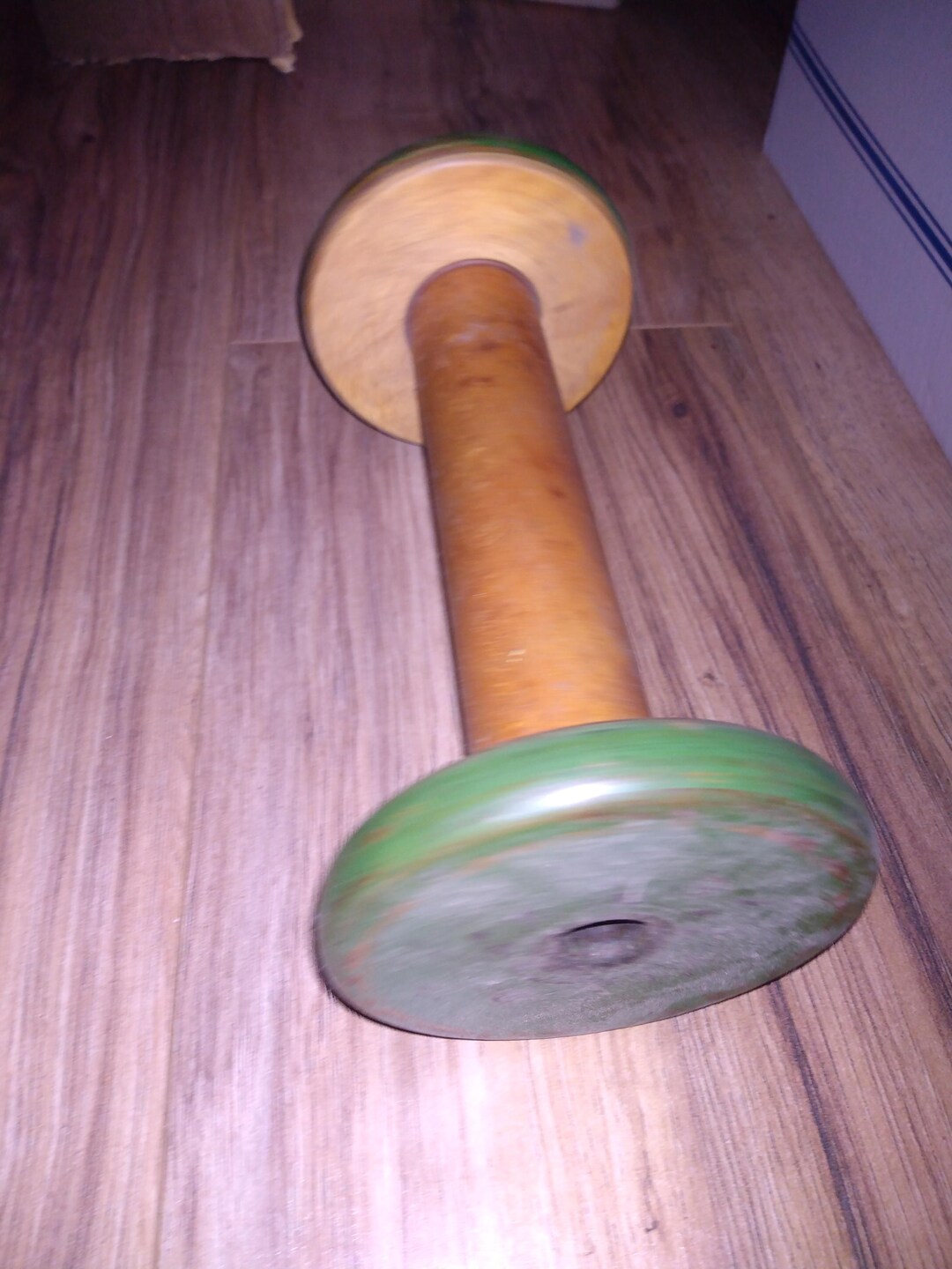 Antique Wooden Spool Bobbin Green Paint - Etsy