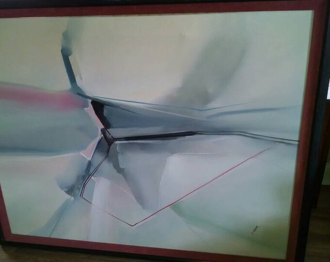 J Kugler Abstract Painting. Acrylic on Canvas. Large 46 X 55 Inches ...