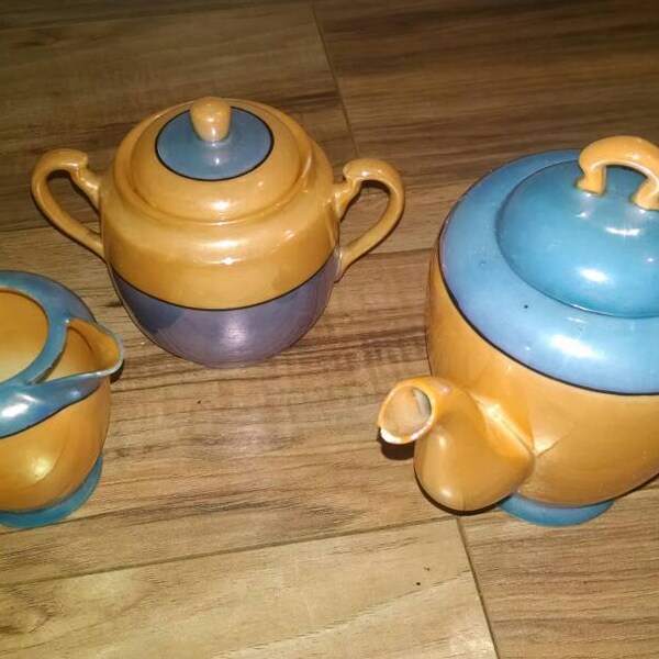 Blue Lusterware - Etsy