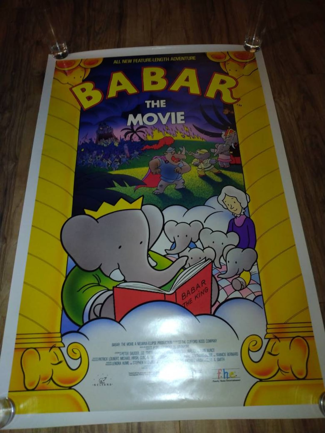 Vintage Babar the Movie Poster 41 X 26.5 Inches - Etsy