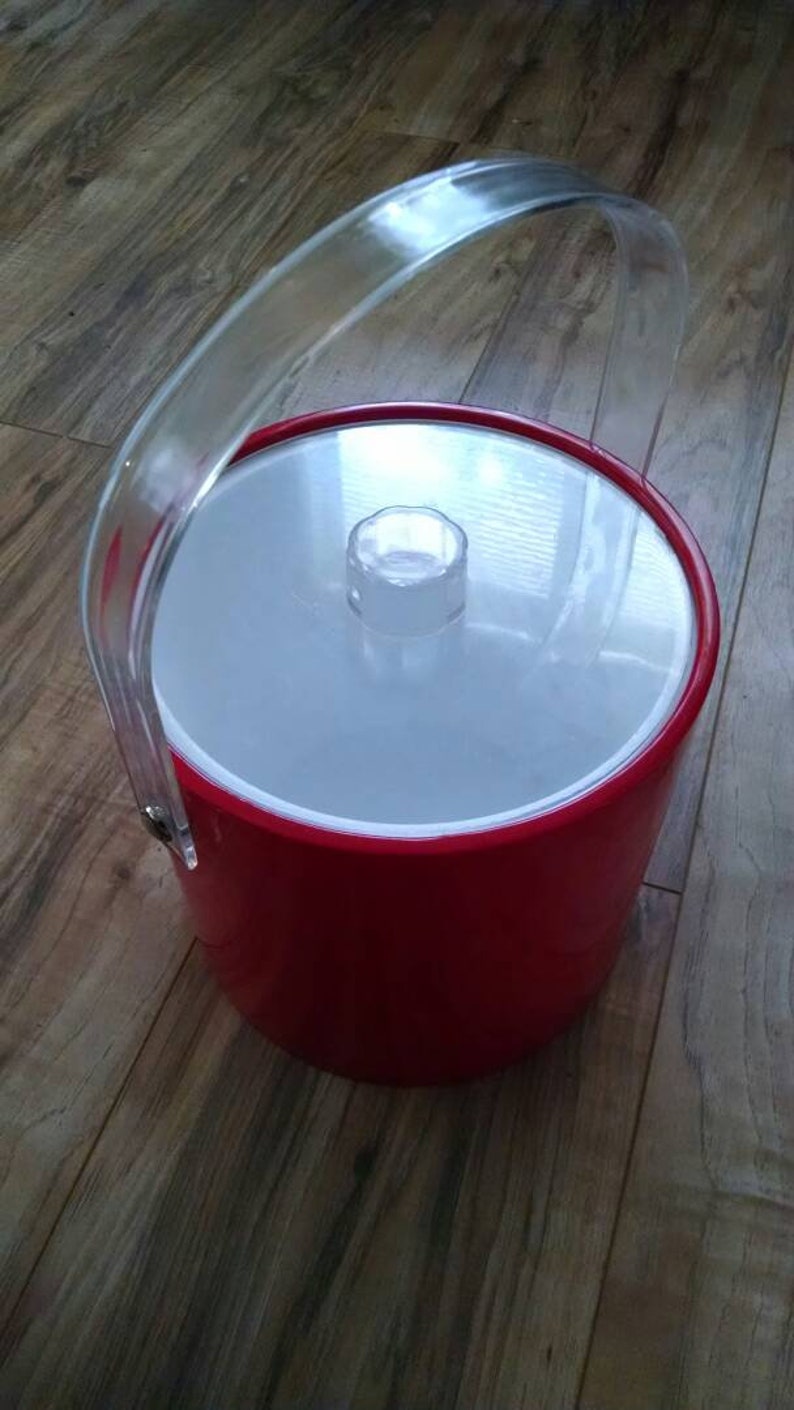 Vintage Mr. Ice Bucket Ice Bucket Red. Mid Mod MCM - Etsy