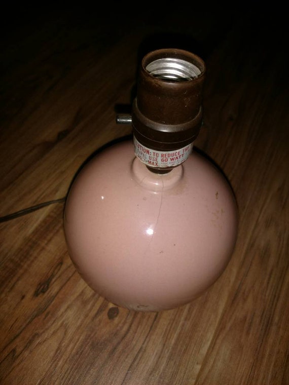 Small Pink Ceramic Accent Lamp | Etsy