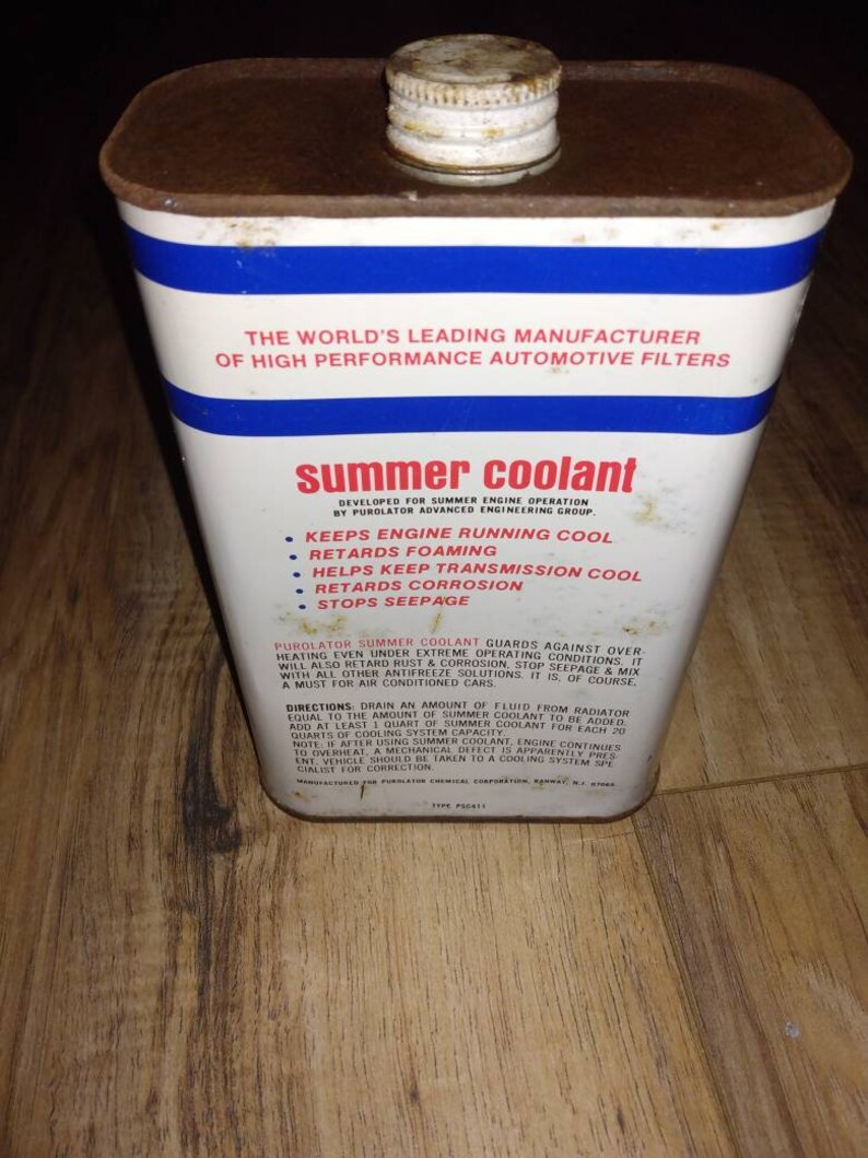 Vintage Purolator Summer Coolant Racing Formula Can Full - Etsy