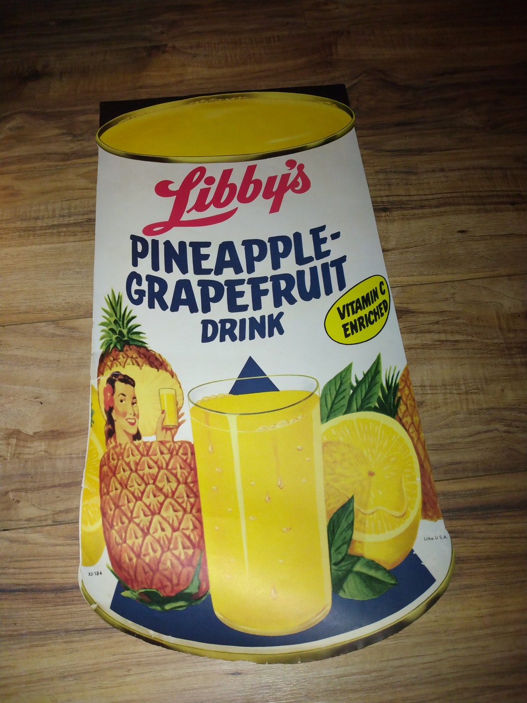 Large Libby's Can Shaped Poster for Pineapple Grapefruit Drink - Etsy