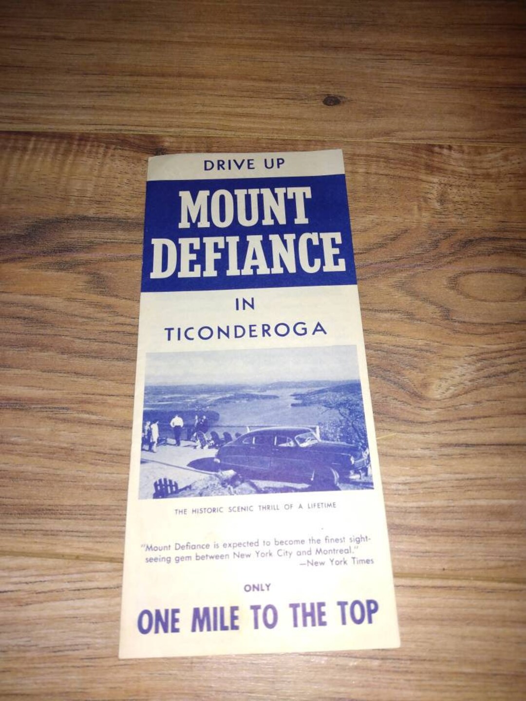 Vintage Drive up Mount Defiance Brochure Ticonderoga - Etsy