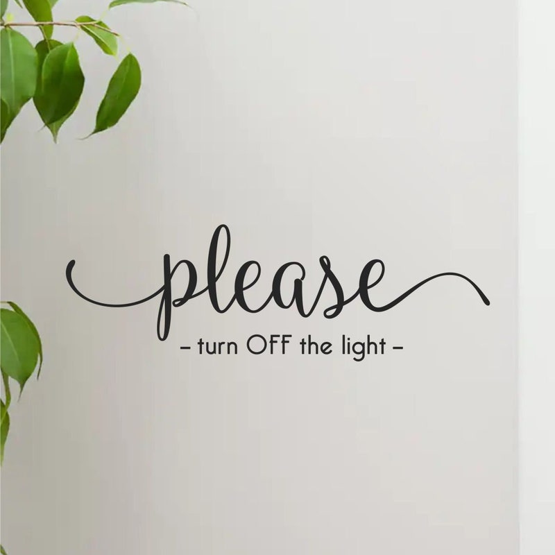 Please Turn off Lights Sign - Etsy